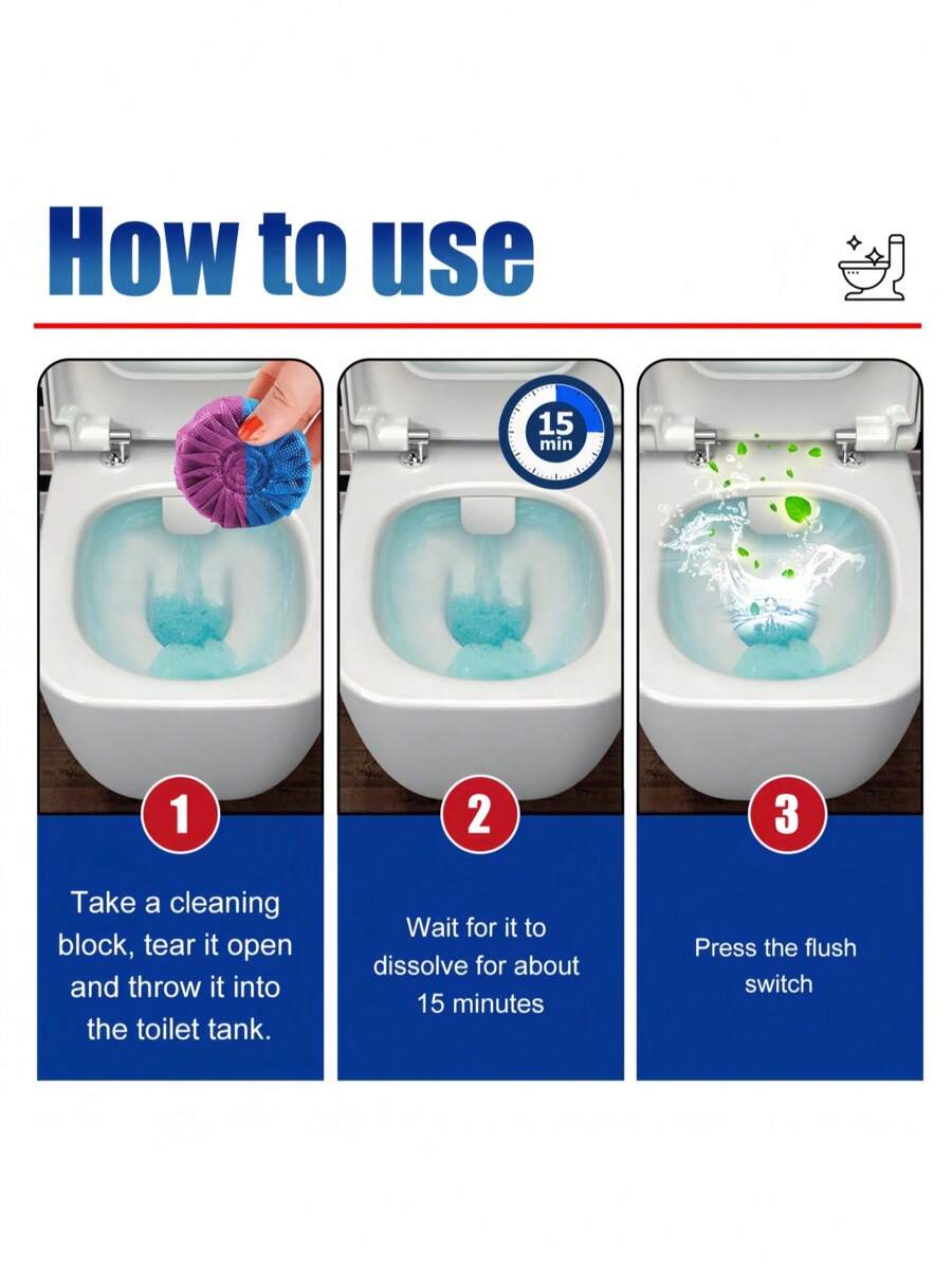 Toilet Cleaning Blocks, Deodorizing And Stain Removing Toilet Bowl ... Toilet Cleaning Blocks, Deodorizing And Stain Removing Toilet Bowl ...