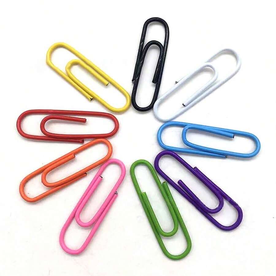 1 Box 250pcs 28mm Coated Paper Clips, Binder Clips And Bookmark ...
