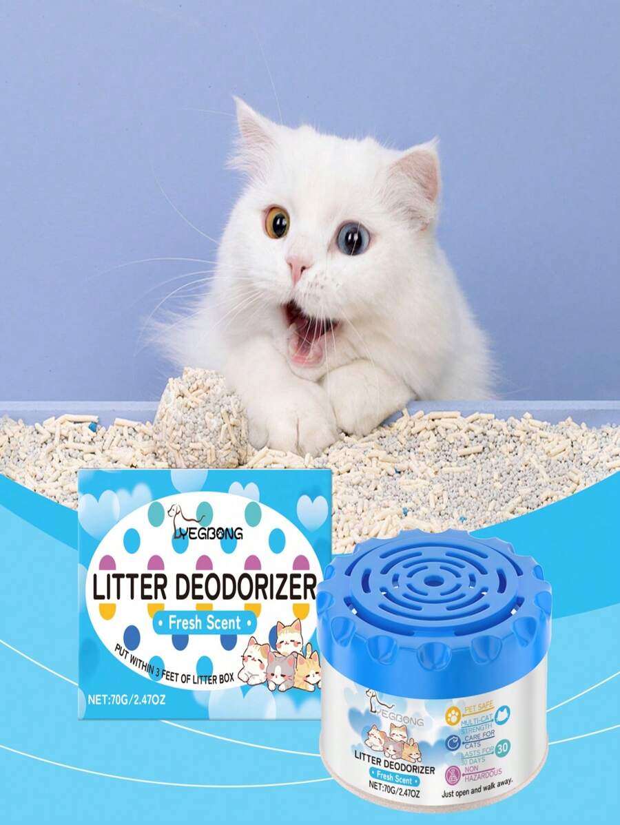 Cat Litter Box Deodorizer Gel, Effectively Eliminates Cat Feces And ...
