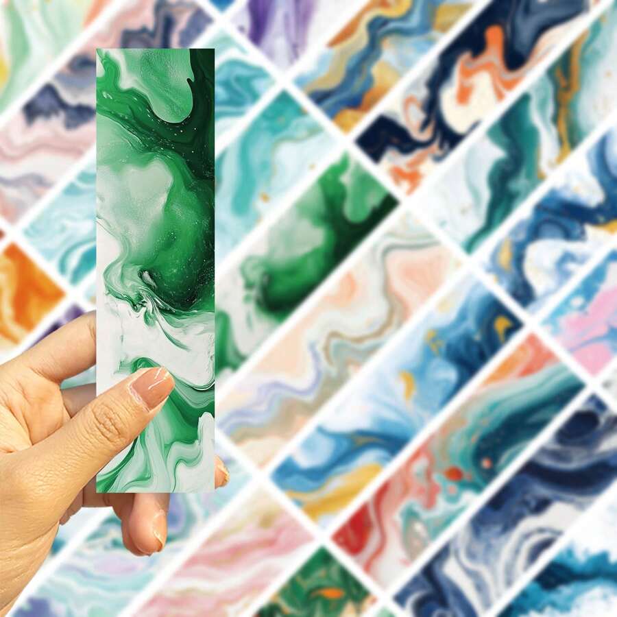 30pcs Bleached Paint Bookmarks Fresh Bookmarks Diary Notes Bookmarks ...