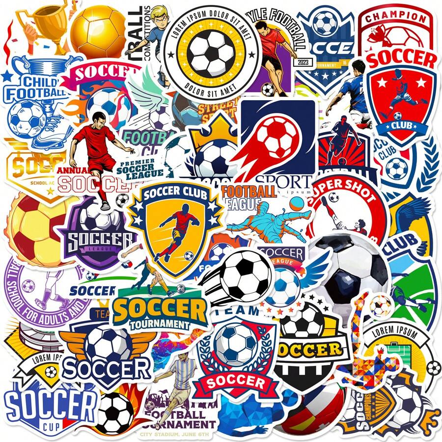 50Pcs Soccer Stickers Soccer Stickers Bulk Sports Stickers Graffiti ...