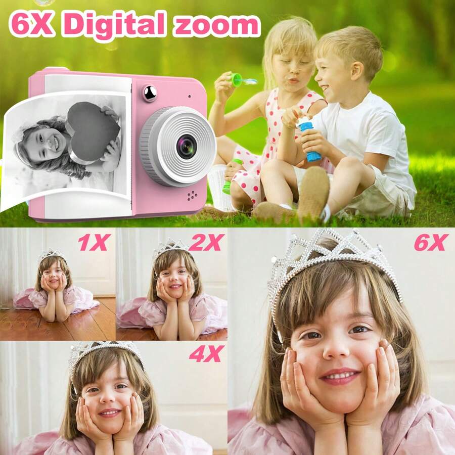 Kids Instant Print Camera 1080P Digital Camera With Video Shoot ...