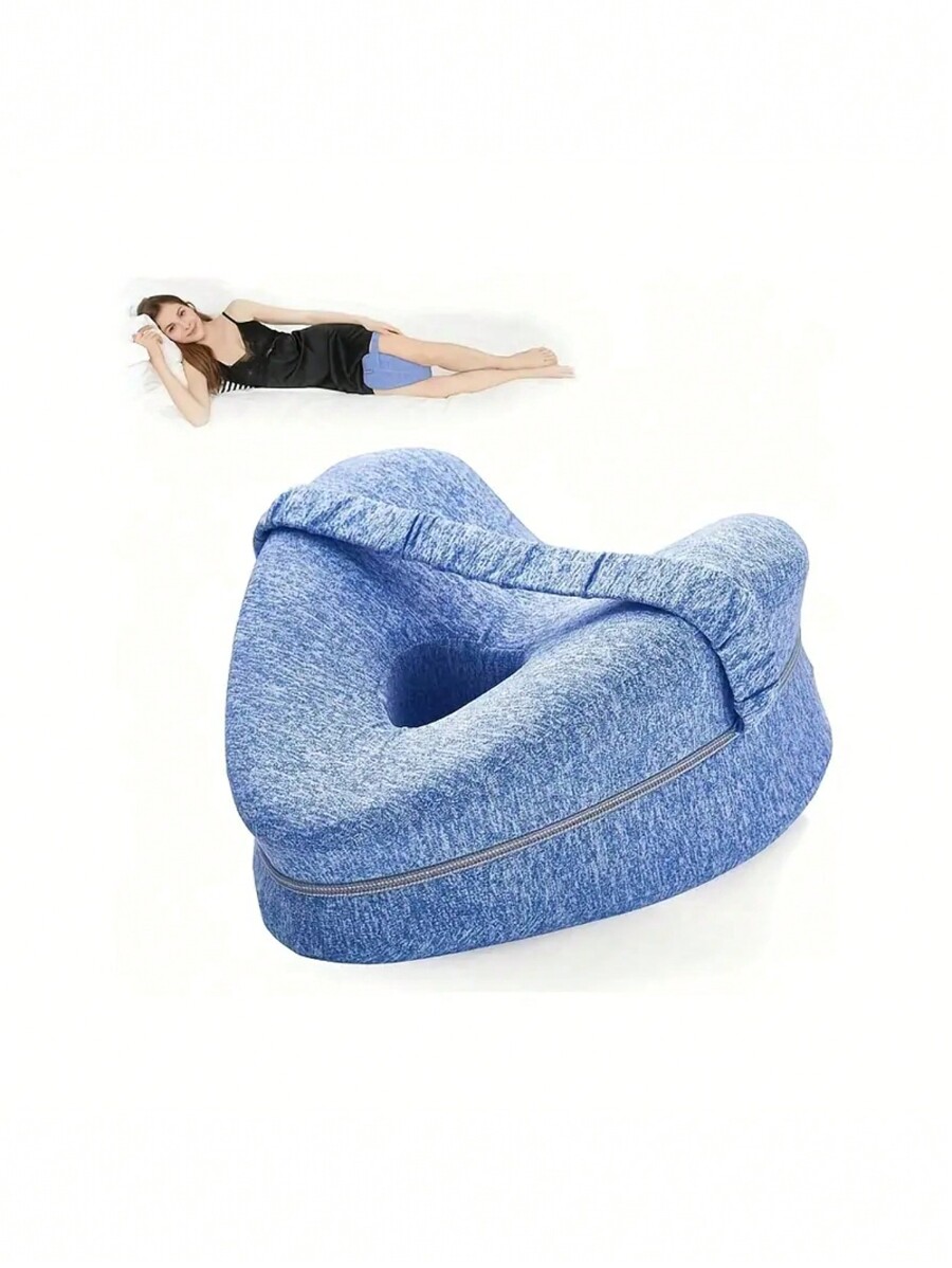 1 Pack Heart-Shaped Memory Foam Leg Positioner Pillow For Spine And Hip ...