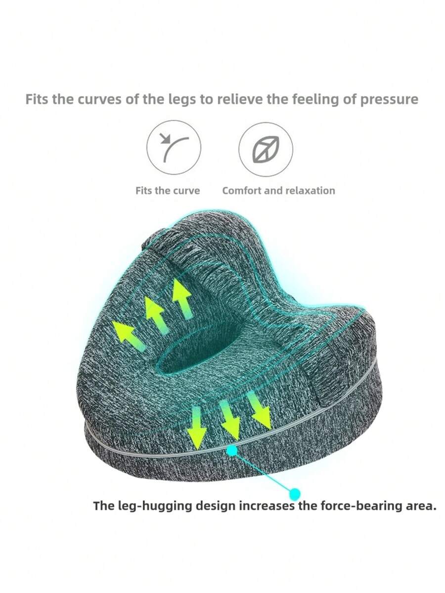 1 Pack Heart-Shaped Memory Foam Leg Positioner Pillow For Spine And Hip ...