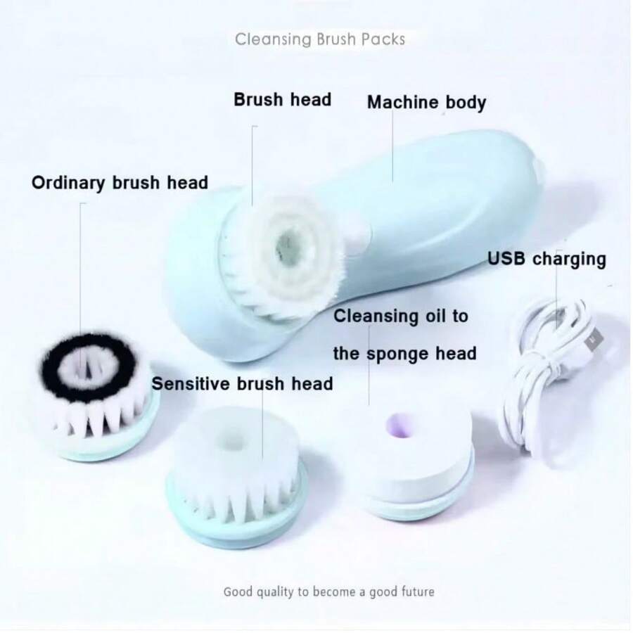 3 In 1 Electric Facial Cleanser Multi-Functional Rotating Massage Face ...