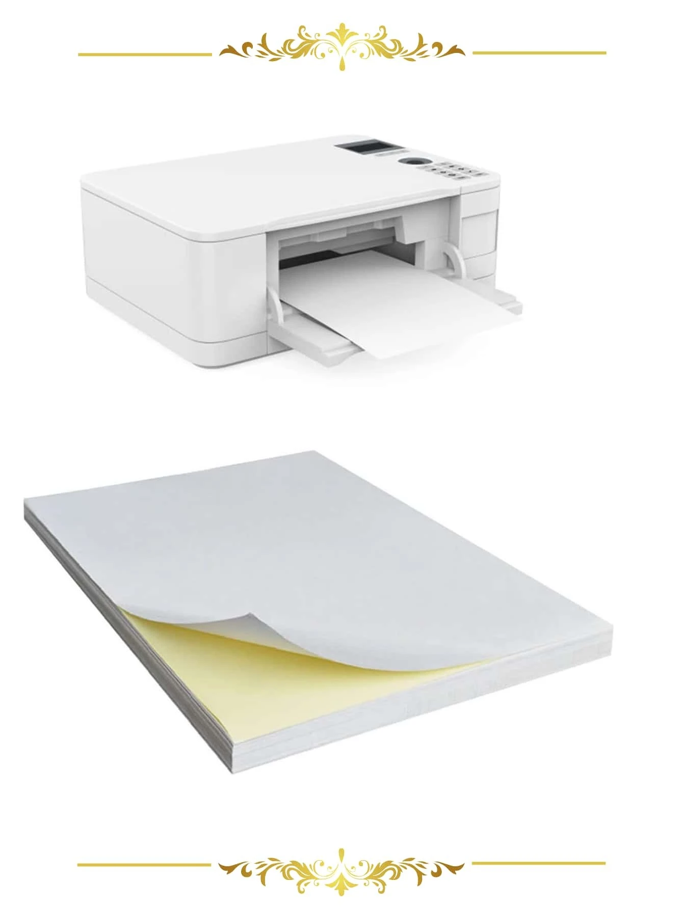 SINMARK SINMARK Premium Matte White Vinyl Sticker Sheets - 8.5x11 ...