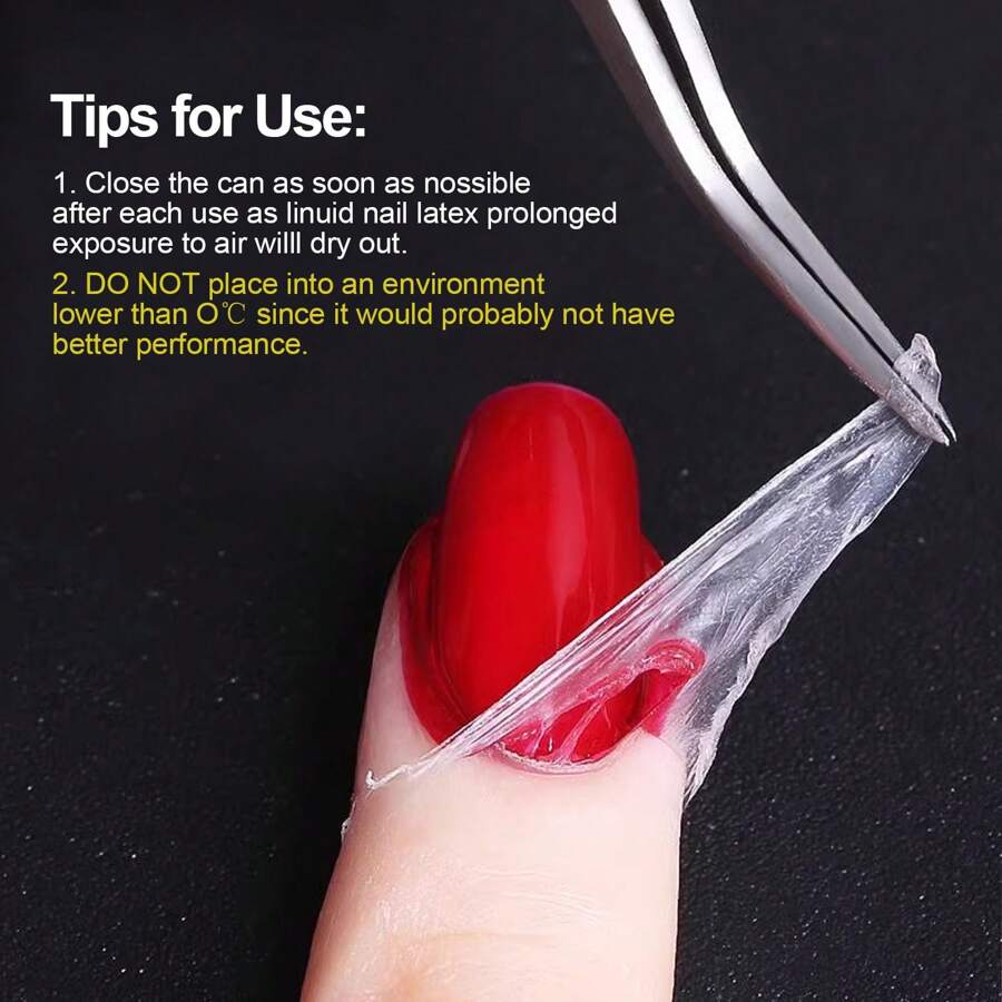 10Ml Nail Peel Off Liquid Anti-Overflow Glue Edge Latex Tape Peel Off ...