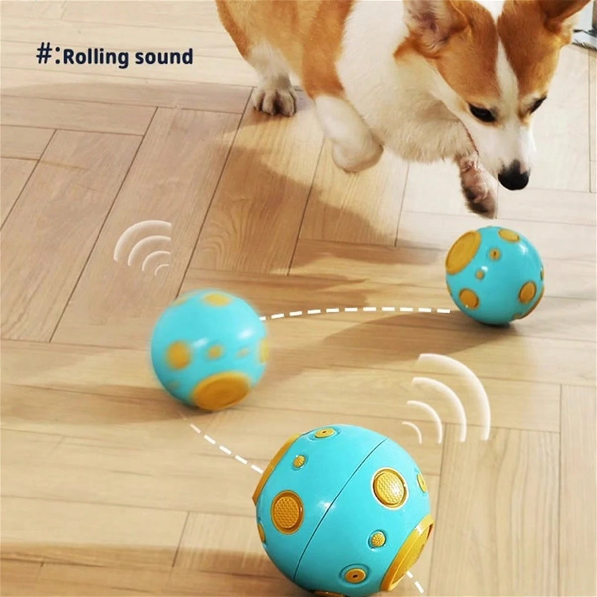 Wobble Giggle Dog Ball, Interactive Dog Toys Ball, Squeaky Dog Toys ...