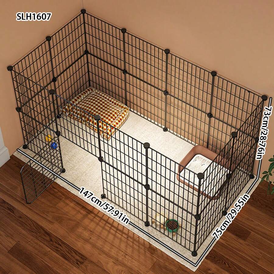 Pet Dog Fence DIY Cage Iron Wire Mesh Enclosure Grate Barricade For ...