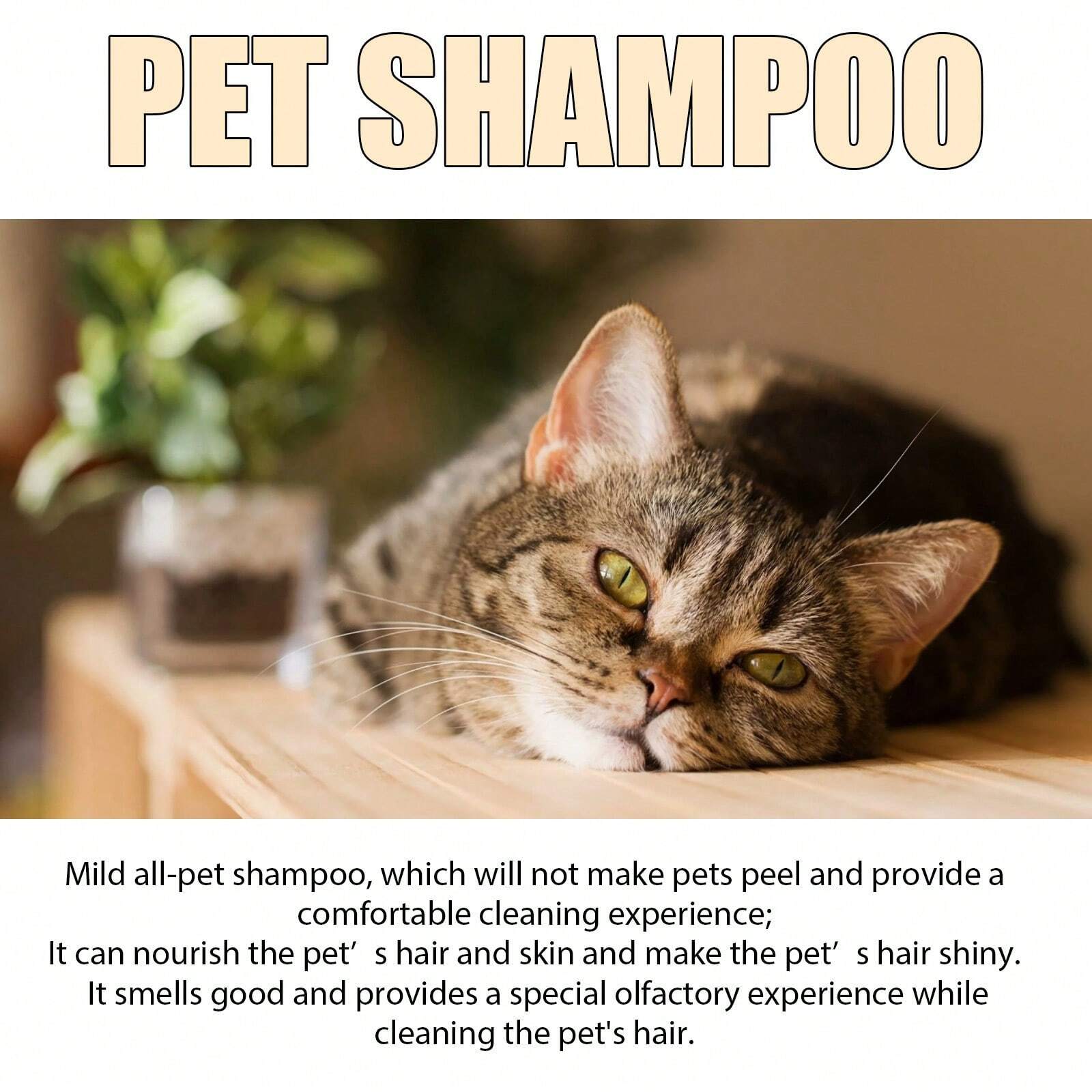 100ml Pet Shampoo, Gentle Cleansing For Cats And Dogs, Detangles And ...