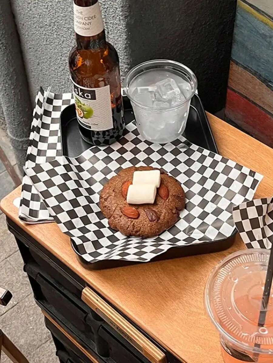 4 Colors Classic Checkered Wax Paper, Grease-Proof Wax Paper For ...