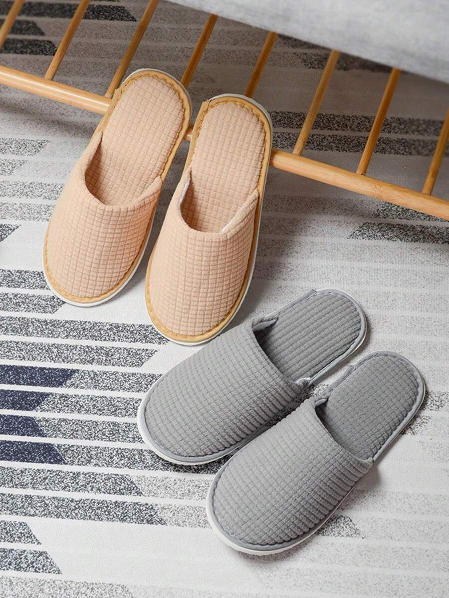 2 Pairs SPA Slippers, One-Time Use Non-Slip Hotel Slippers, Soft Wool ...