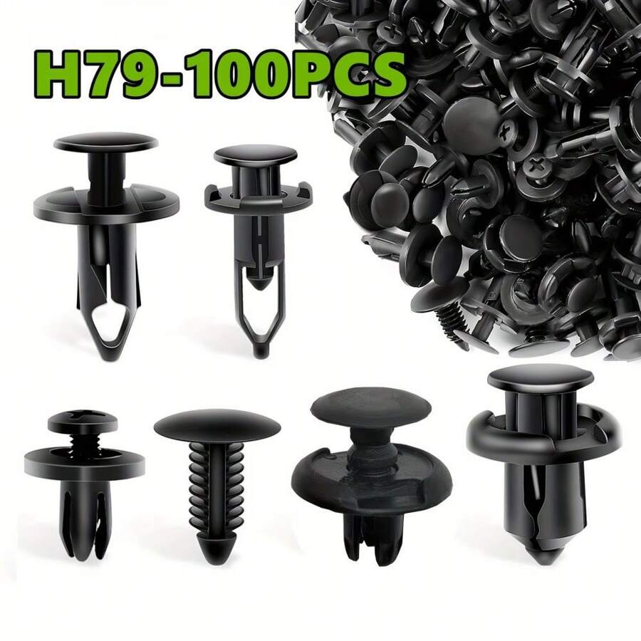 100 Pieces Car Retaining Clip 6 Sizes Fasteners Car Plastic Clip Kit ...