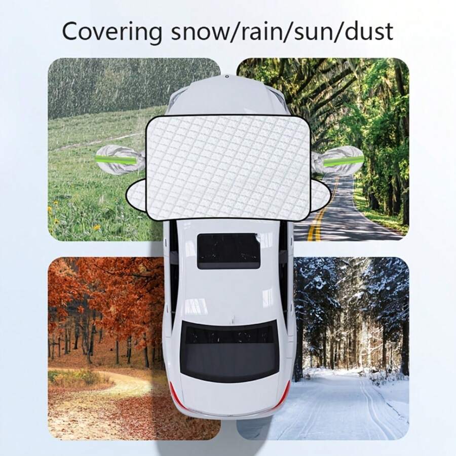 LCARS Magnetic Car Windshield Snow Cover, Windproof For Winter, Protect ...