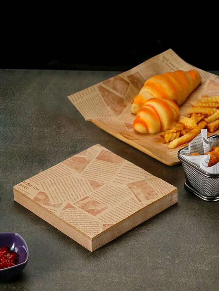 100pcs Baking Paper, Parchment Paper, Sandwich Wrapping Paper, Baking ...