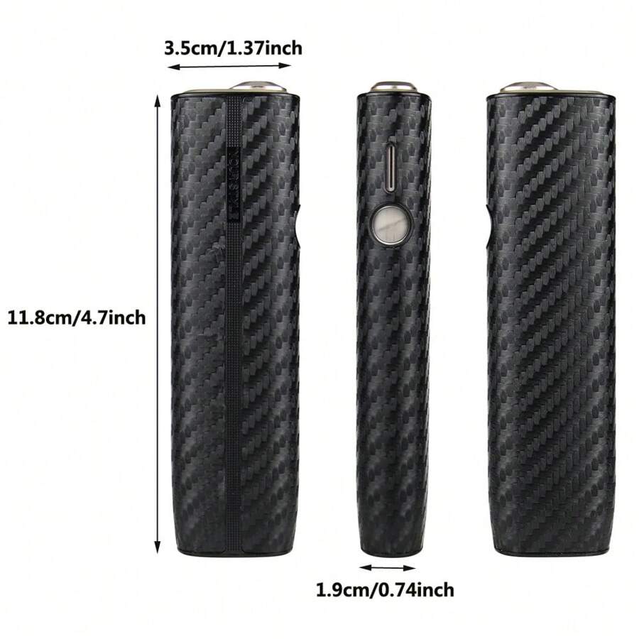 New Black Carbon Fiber PC+PU Leather Case For IQOS ILUMA One Cover For ...