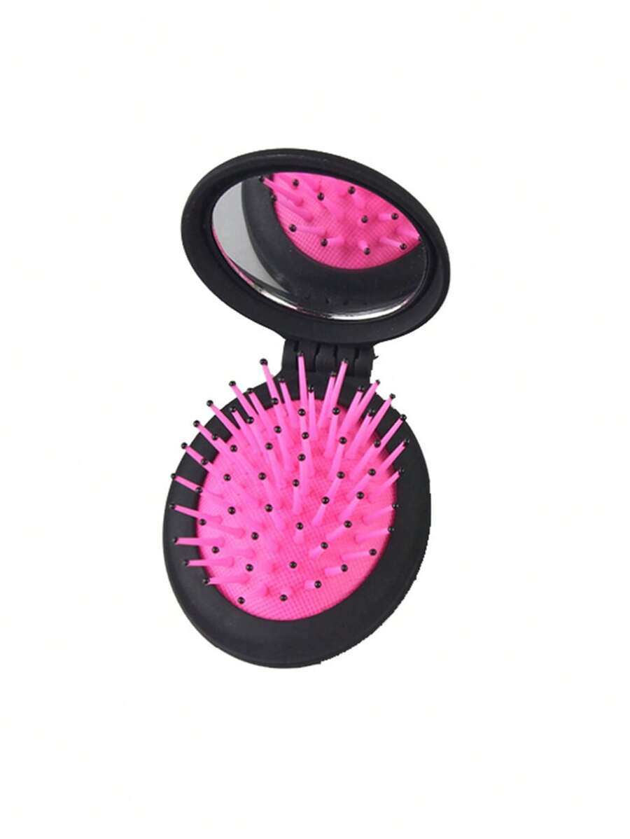 ABS Plastic Air Cushion Comb, Mini Folding Pocket Comb With Cosmetic ...
