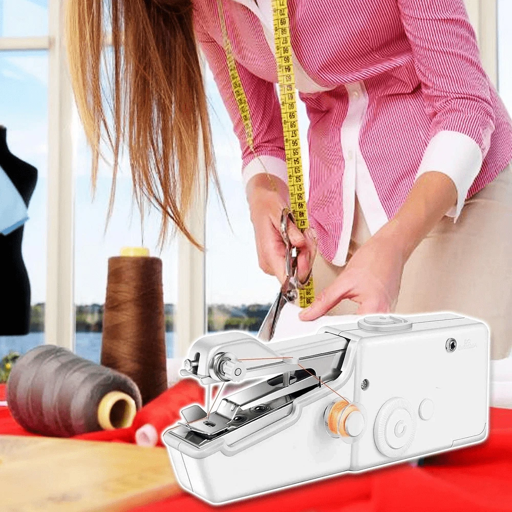 Handheld Sewing Machine Portable Mini Cordless Stitch Tool For Fabric ...