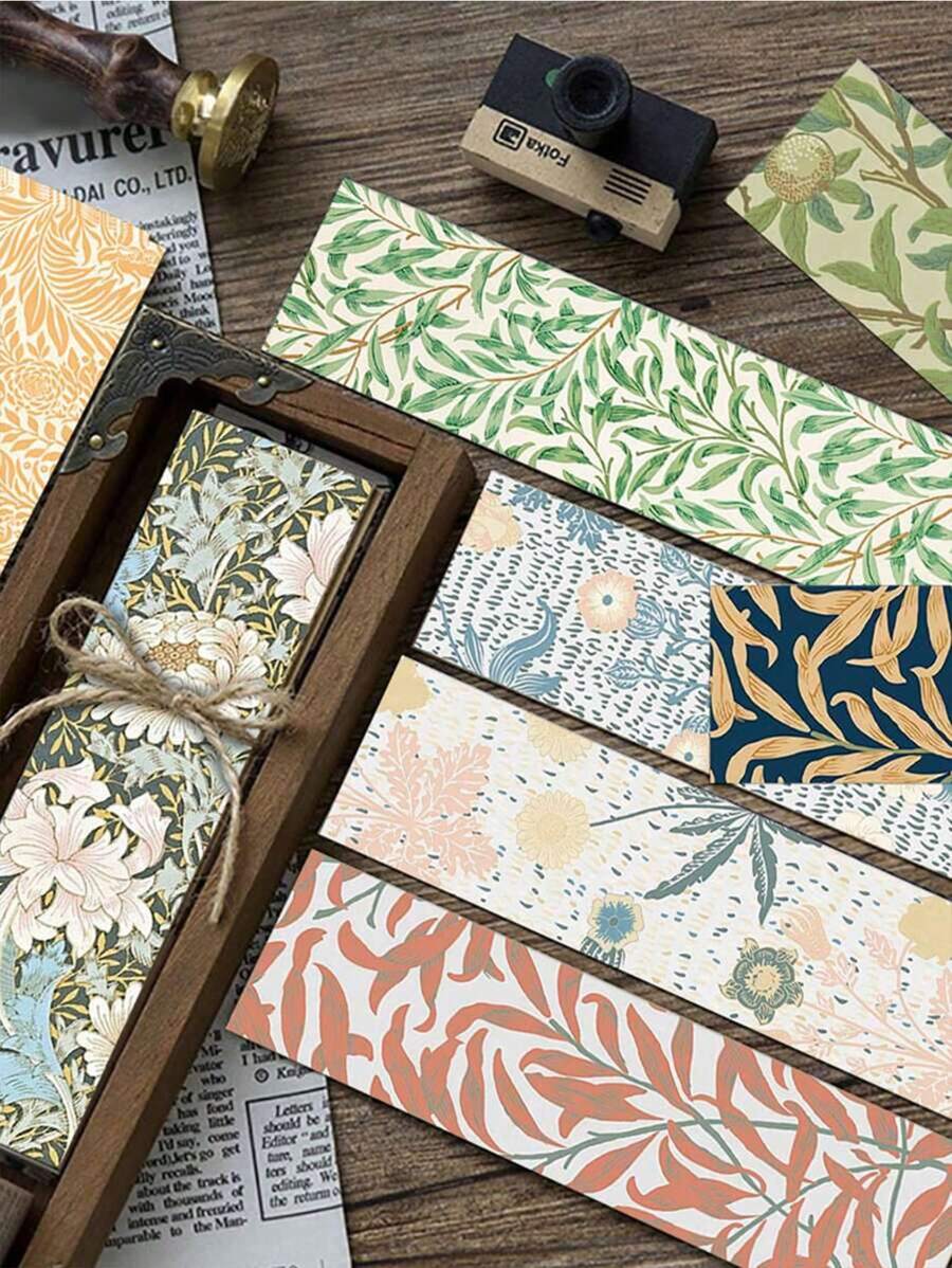 30pcs Motif Of Morris Universal Theme Bookmarks For Book Lovers, Retro ...