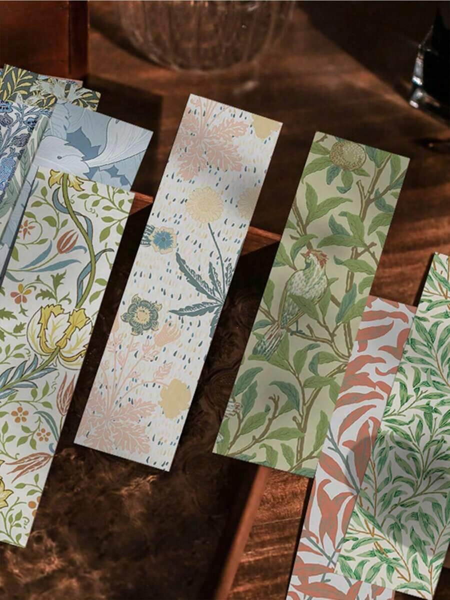 30pcs Motif Of Morris Universal Theme Bookmarks For Book Lovers, Retro ...