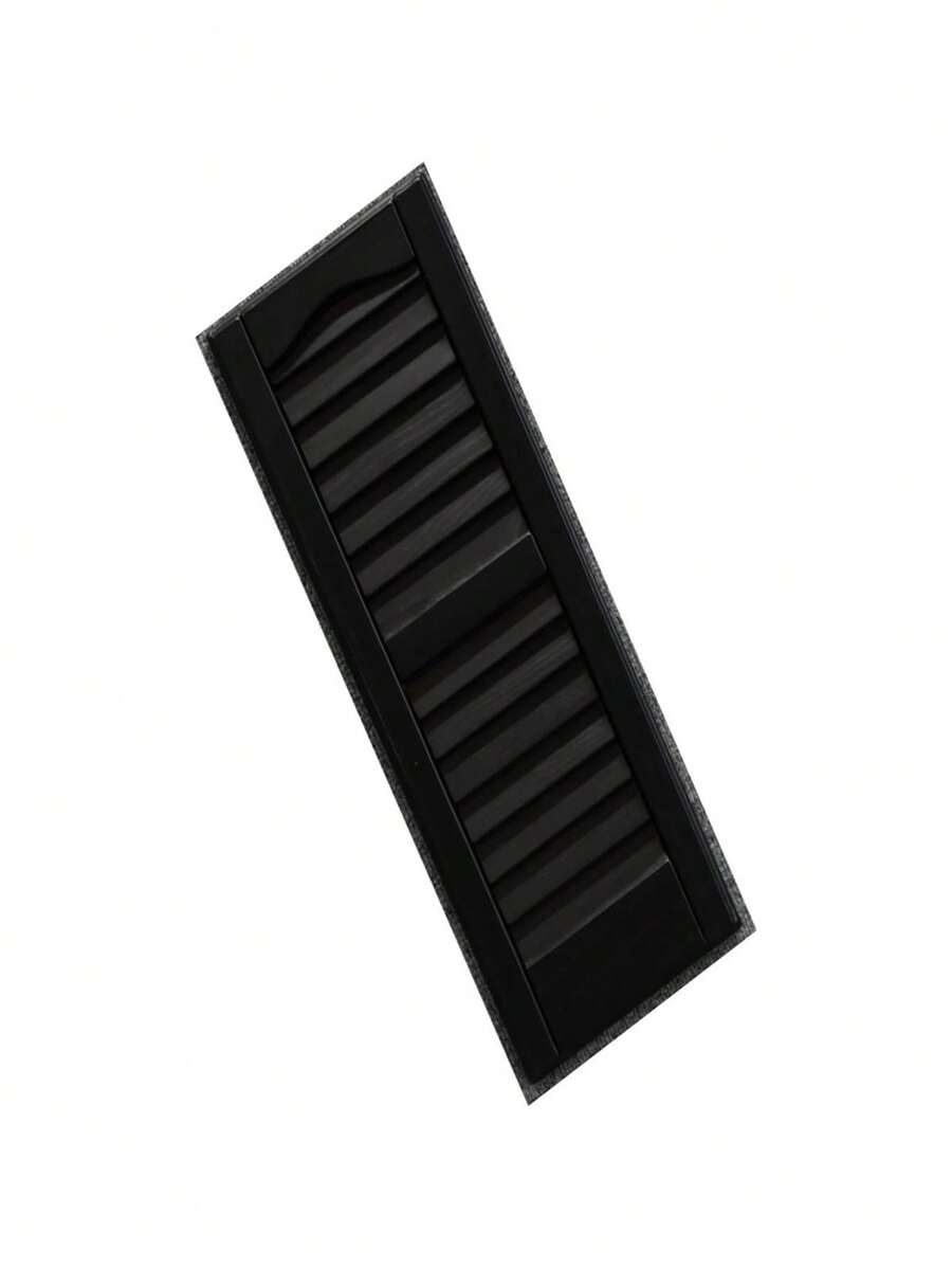 WeatherBest L1255BK-FH 12 X 55 In. Louvered Exterior Decorative ...