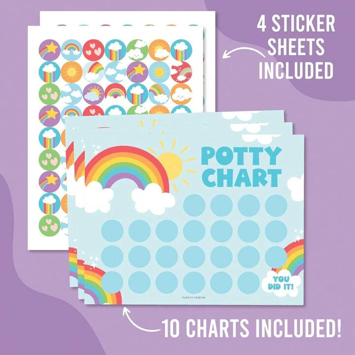 Rainbow Potty Training Chart | Sticker Charts | Early Education | SHEIN ...