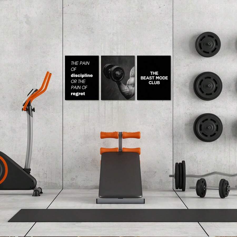 1/3/6 Set Inspirational Wall Decor, Motivational Wall Decor, Workout ...