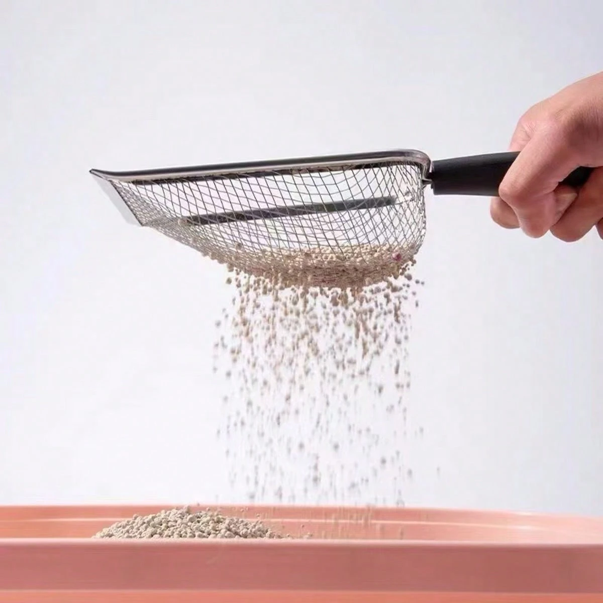 Cat Litter Scoop With Fine Holes, Stainless Steel Cat Poop Scoop ...