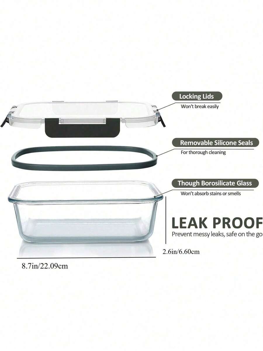 30 Pieces Glass Food Storage Containers With Snap Locking Lids,Glass ...