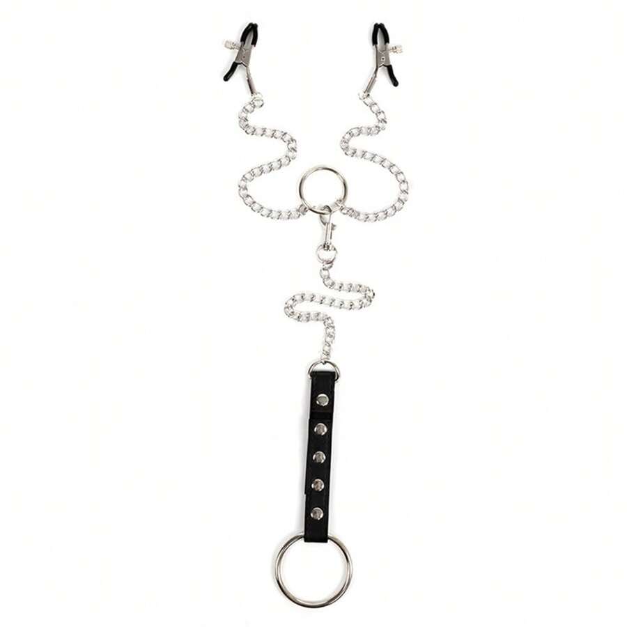 Male Nipple Clips Penis Girdle Chain Body Chain Additional Sexual Stimulation Tools Sex Toys For