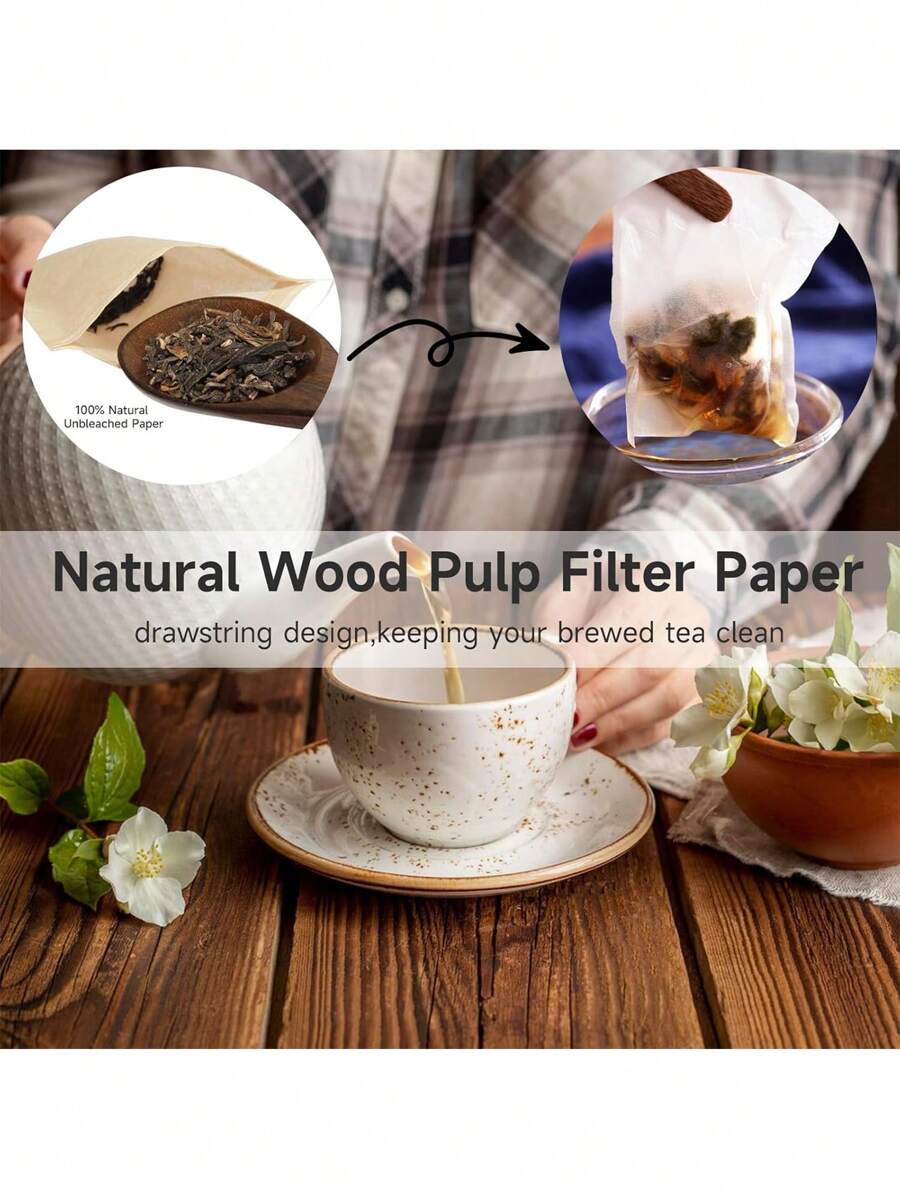 Disposable Tea Filter Bags For Loose Tea, Wood Pulp Material, And ...