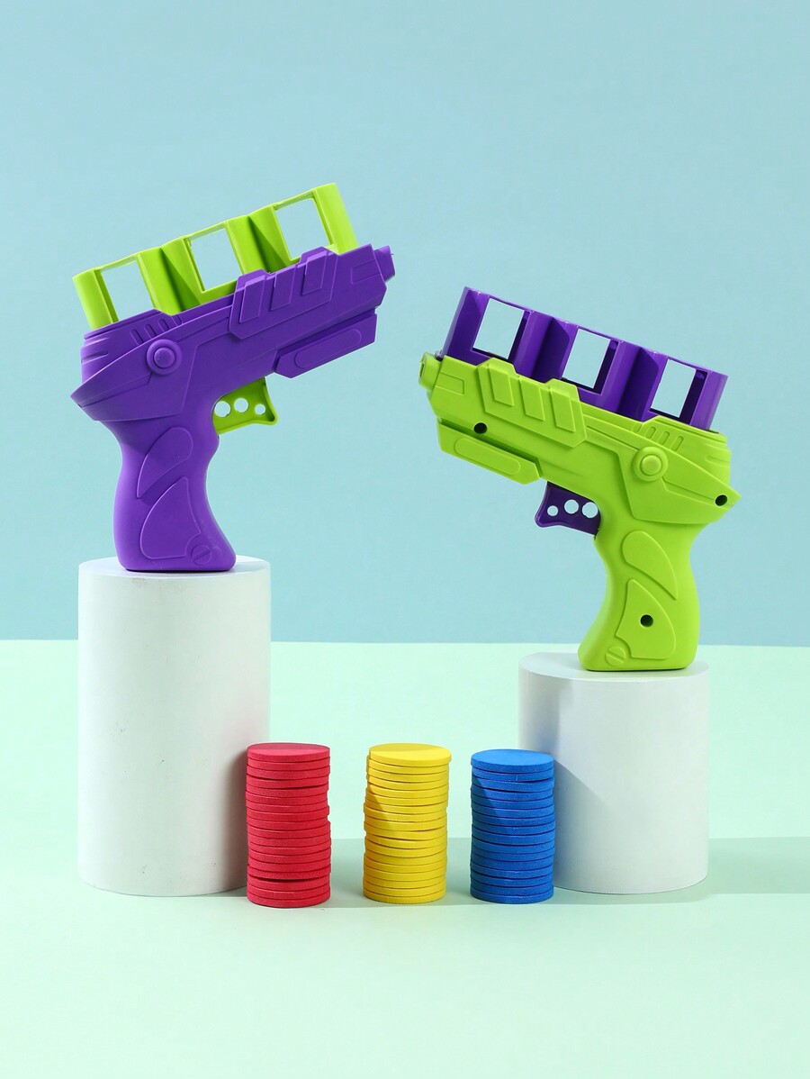 Children's Carrot Shaped EVA Soft Bullet Toy Gun With Round Disc Soft ...