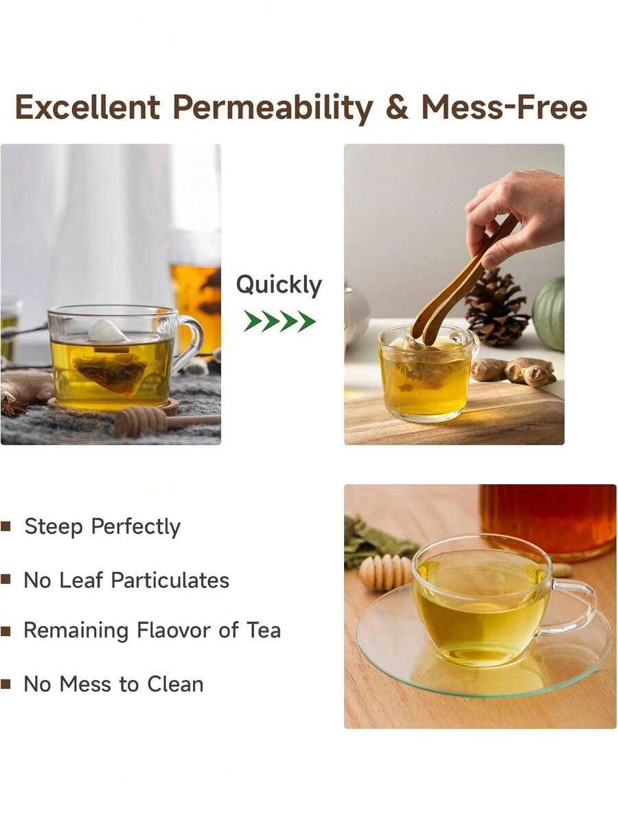 Disposable Tea Filter Bags For Loose Tea, Wood Pulp Material, And ...