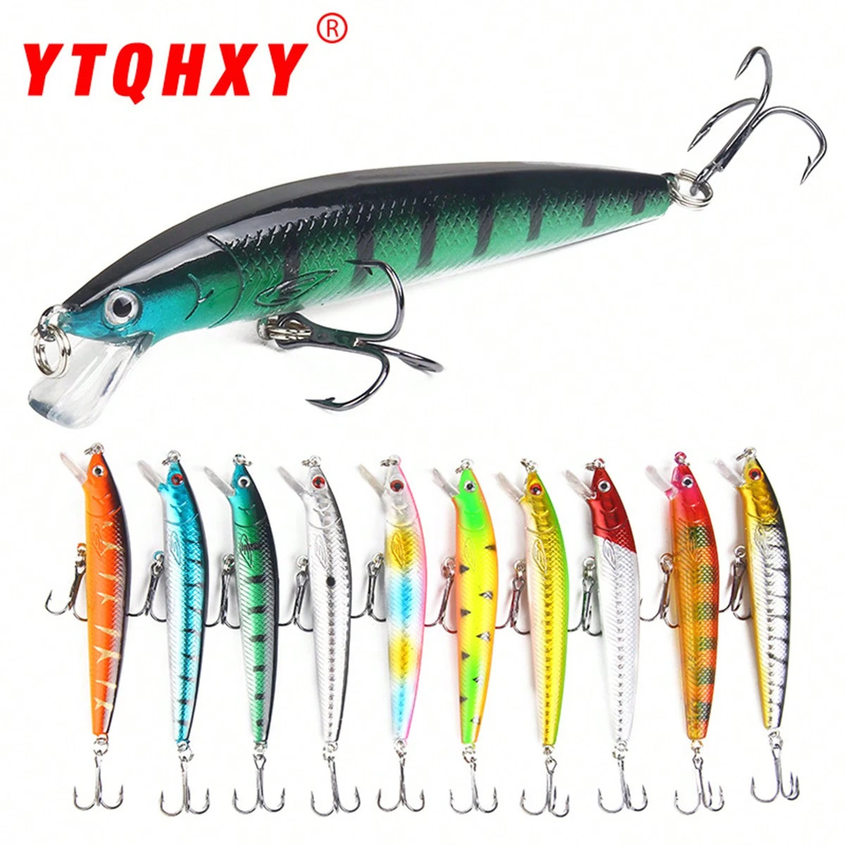 10cm/9g Floating Rattling Minow Fishing Lure - Realistic Hard Bait Lure ...