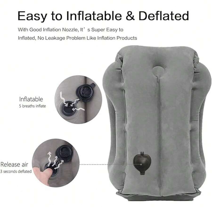 Inflatable Travel Neck Pillow, For Sleep, Prevents Neck And Shoulder ...