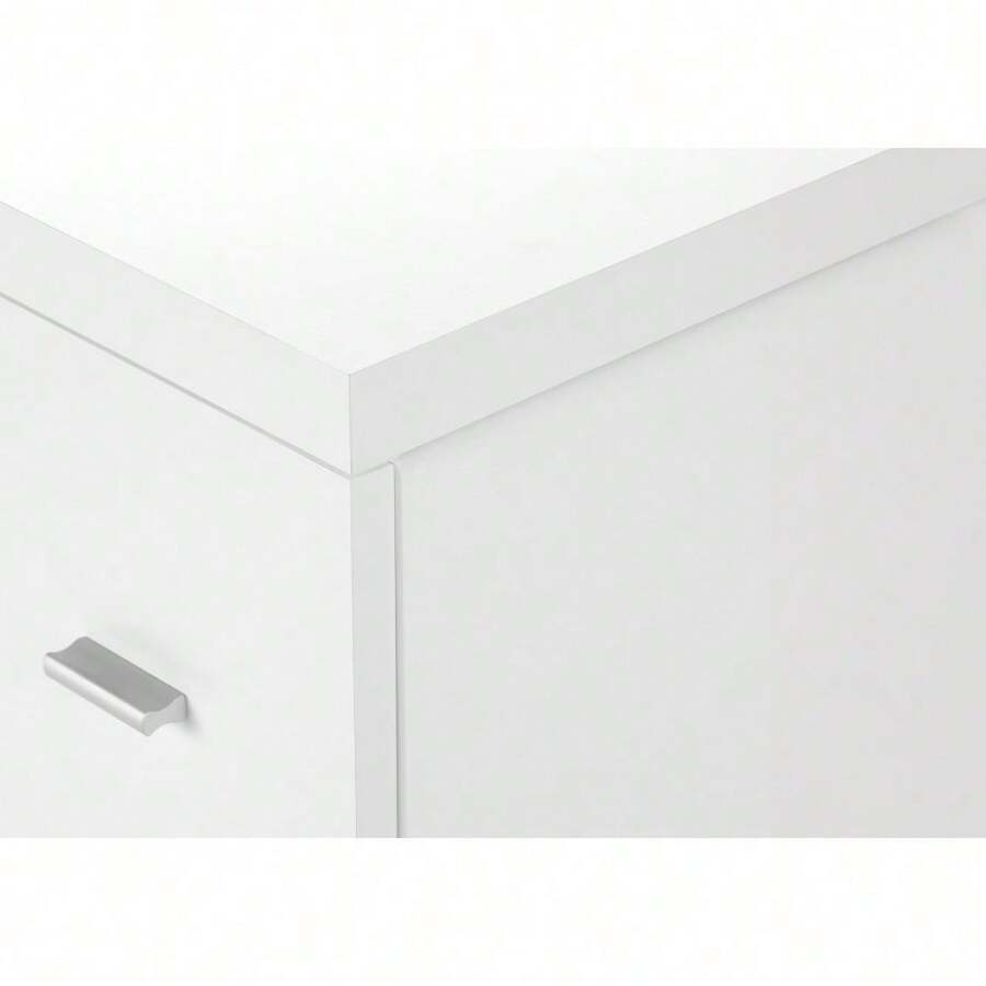 Office File Cabinet Printer Cart Rolling File Cabinet Mobile Storage Work White Laminate
