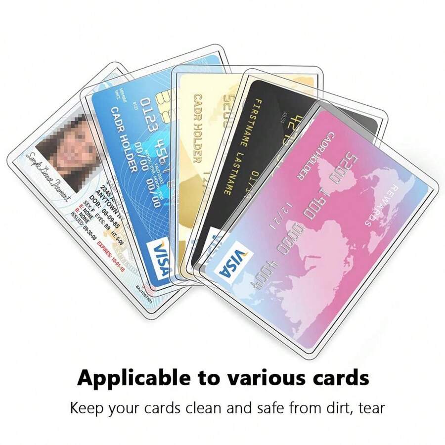 2/4/5/10/15pcs Pack 12mil New Medicare Card Protector Sleeves And 5/10 ...