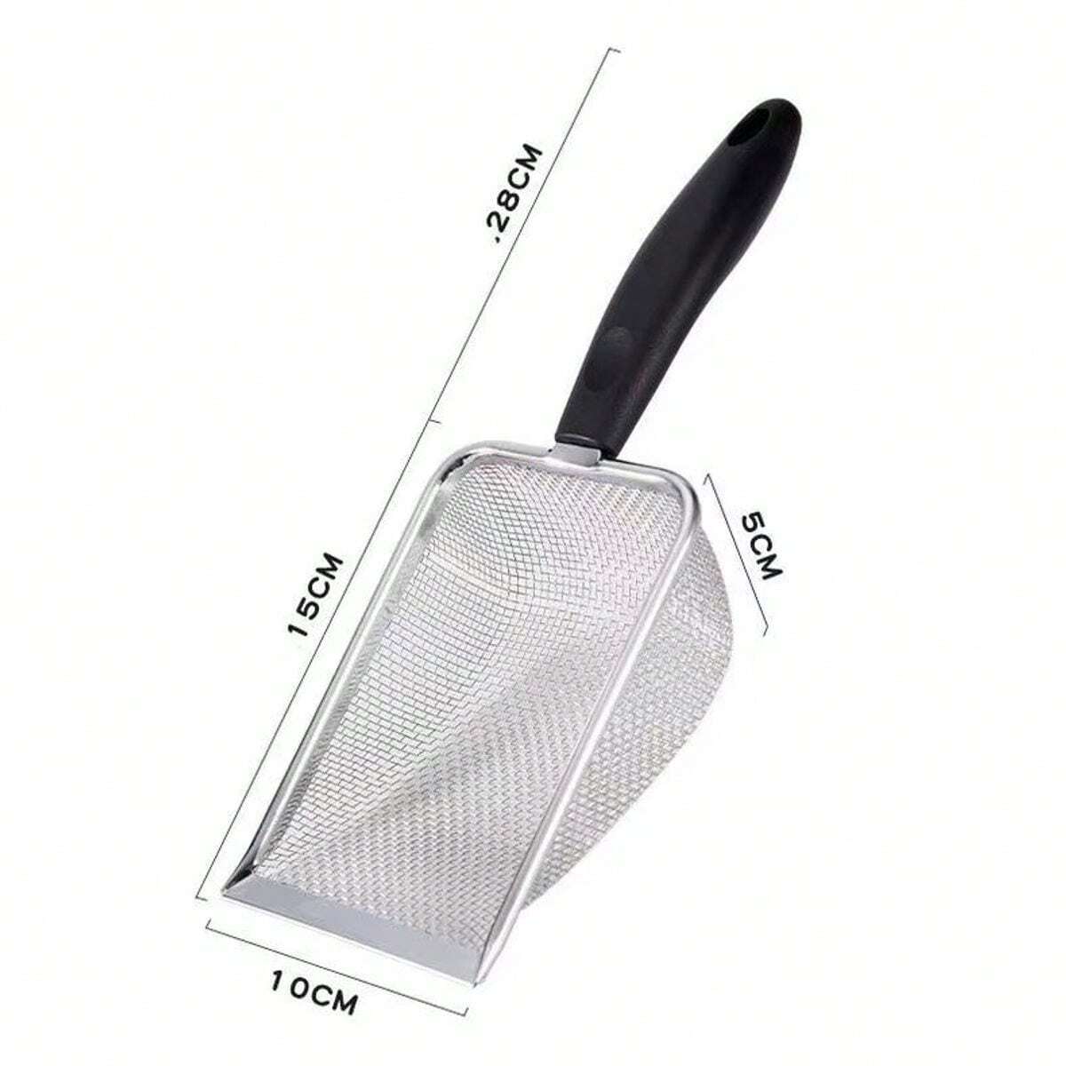 1pc Stainless Steel Cat Litter Scoop With Fine Mesh - Durable Small ...