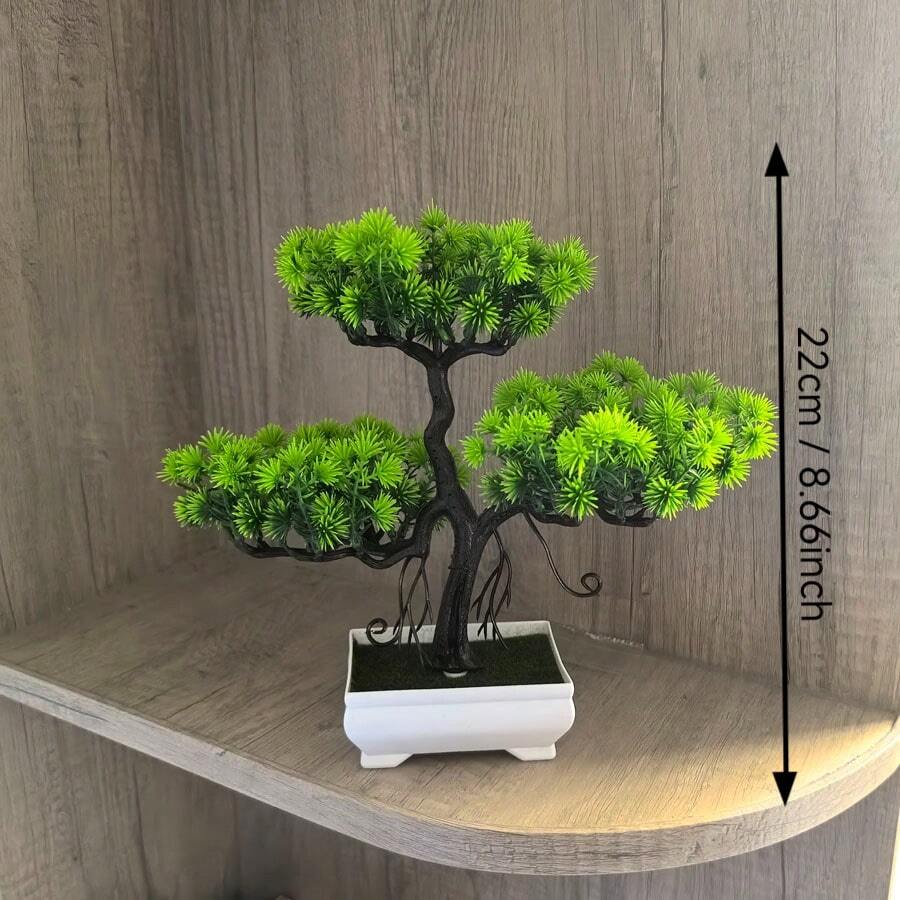 1pc Artificial Potted Bonsai Tree Fake Plant, Small Artificial Pine ...