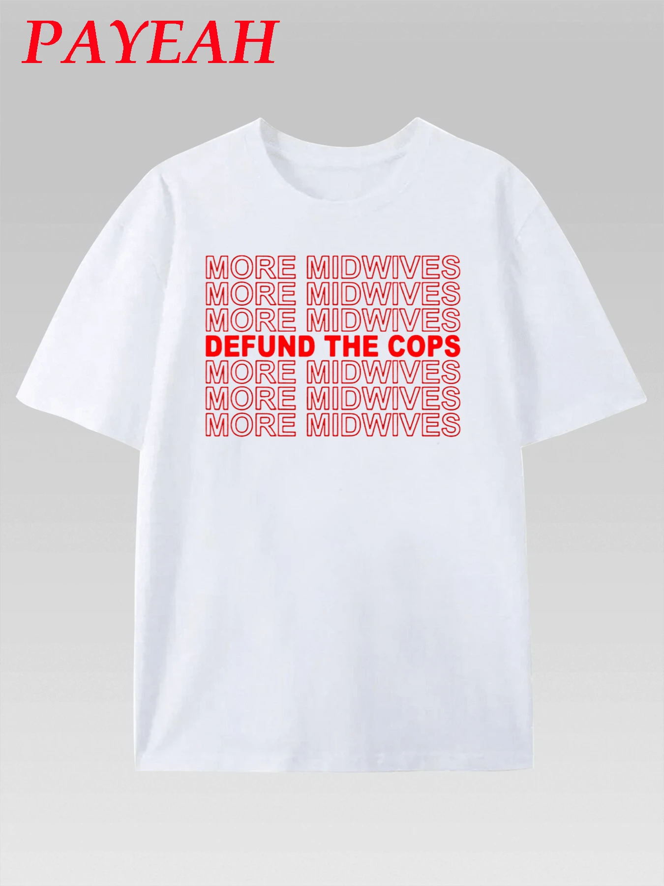 PAYEAH Defund The Cops T-Shirt (Single Piece)100% Cotton 220g Heavy ...