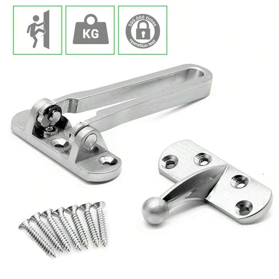 2Pack Security Door Restrictor Steel Window Guard Lock Entry Door ...