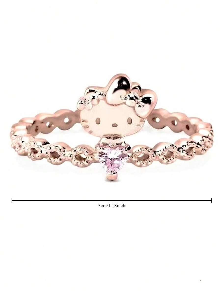 Sanrio Sanrio Hello Kitty Ring Fashionable Cute Niche Design High-End ...