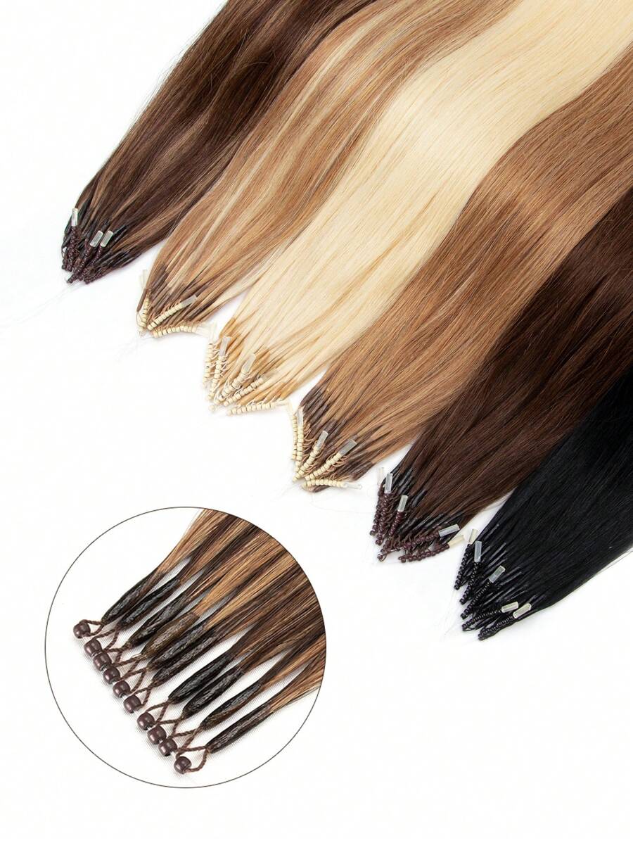 8d Micro Link Hair Extensions Human Hair Micro Bead Hair Extensions ...