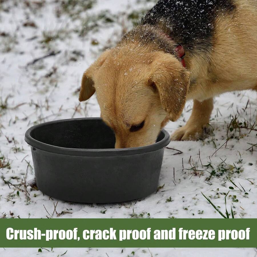 2 Pcs Rubber Feeder Pan, Rubber Horse Feed Pan Rubber Dog Bowl Pig ...