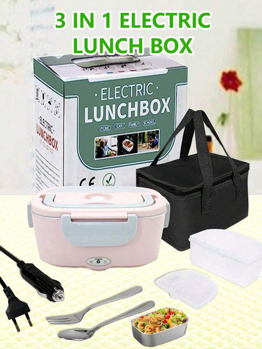 Stainless Steel Lunch Box, Electric Meal Heating Container, Portable ...