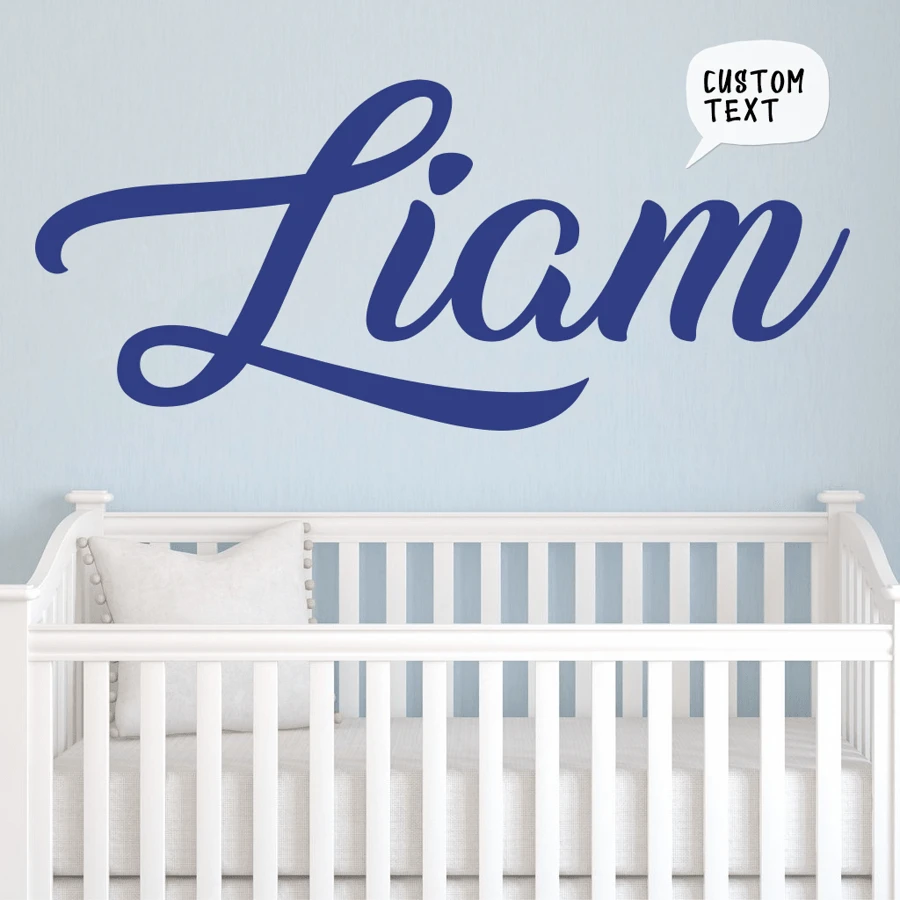 Personalized Name Wall Decal, Custom Girl Name Wall Sticker, Vinyl ...