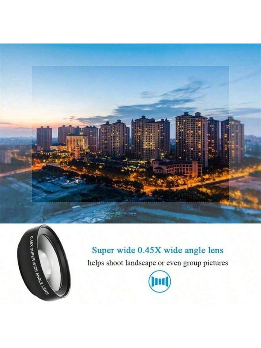 0.45X 49UV Super Wide Angle + 12.5X Macro 2-In-1 Camera Lens For ...