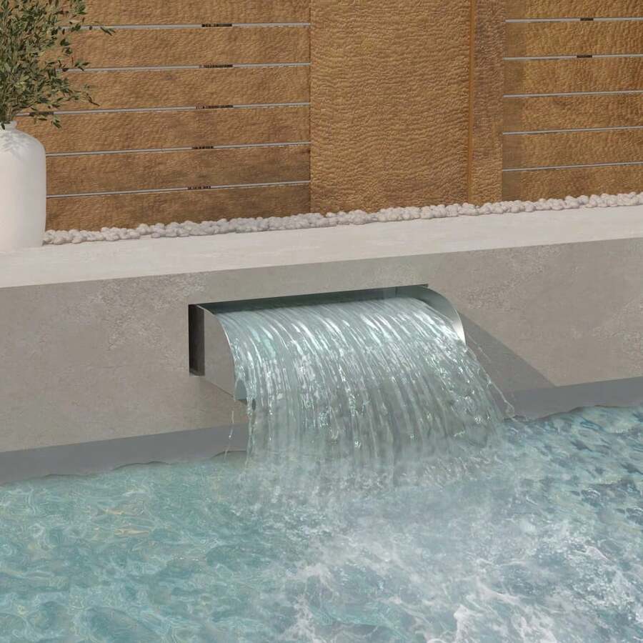 Stainless Steel 304 Waterfall Fountain 23.6x13.4x5.5 Outdoor Decor ...