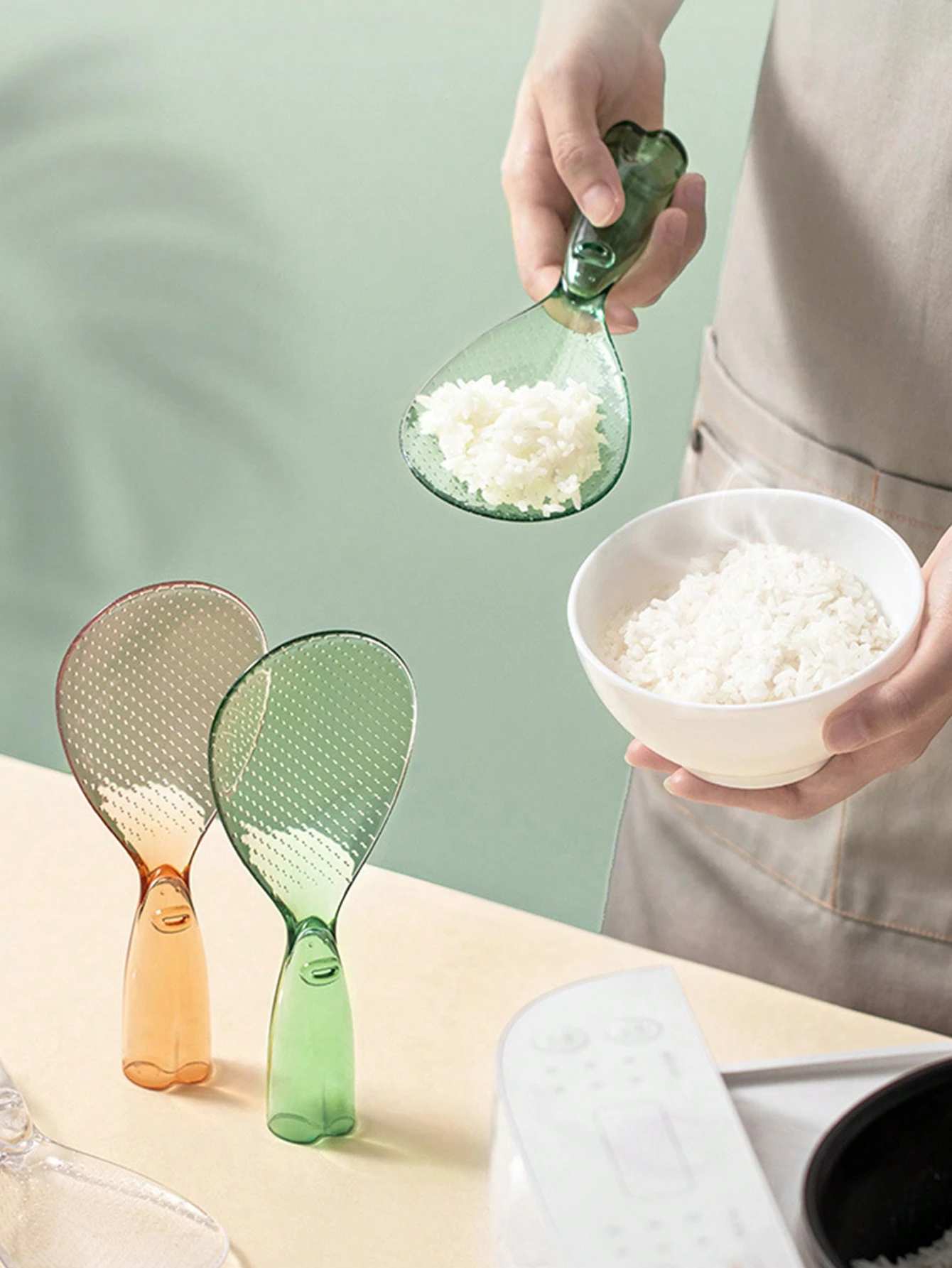 Non-Stick Rice Spoon, Transparent And Thicker, Heat Resistant For Home ...