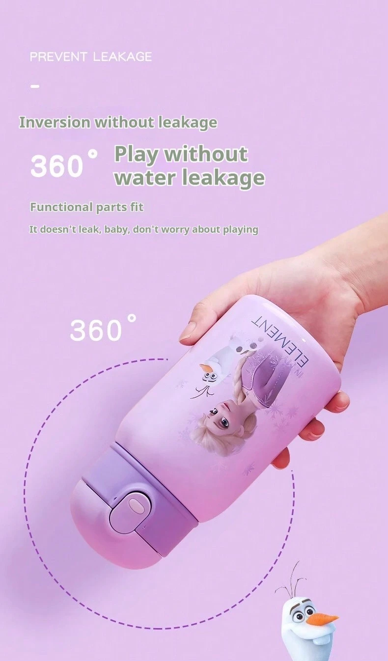 Disney Officially Licensed Frozen Elsa Double-Lid Direct&Straw Drinking ...